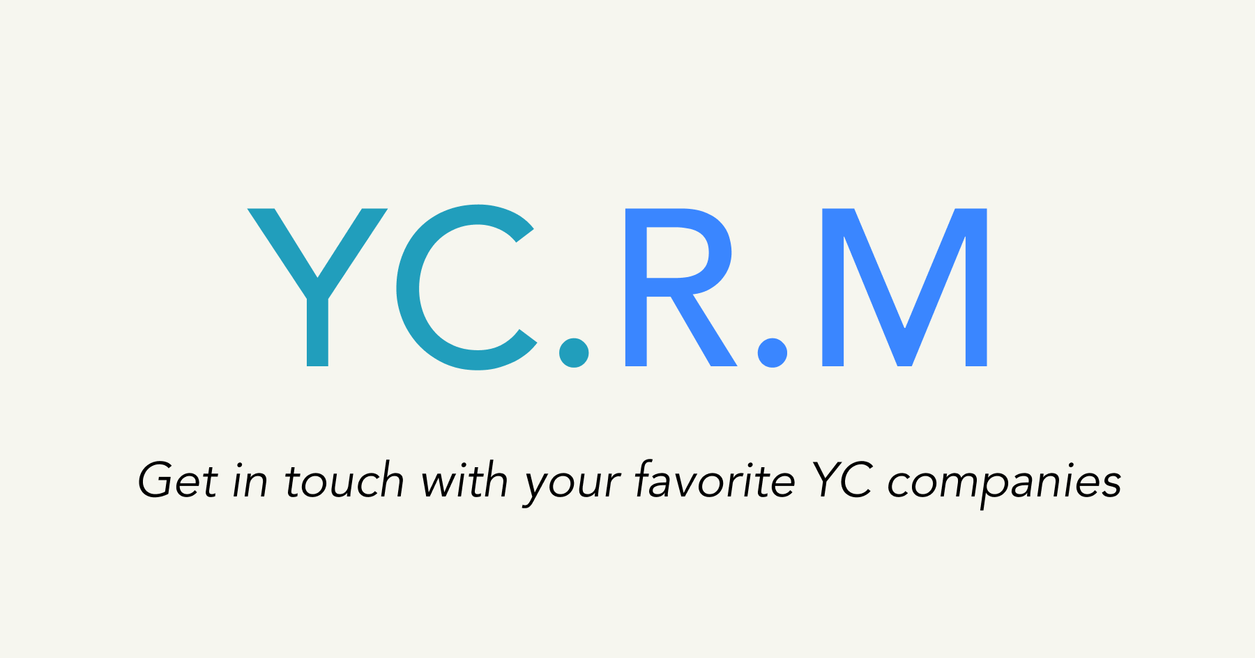 YCRM | CRM Lead Generation for YC companies